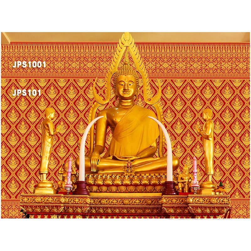 Thai Pattern Wall Wallpaper Monk Room Decoration Boarder Cone (Red Edge ...
