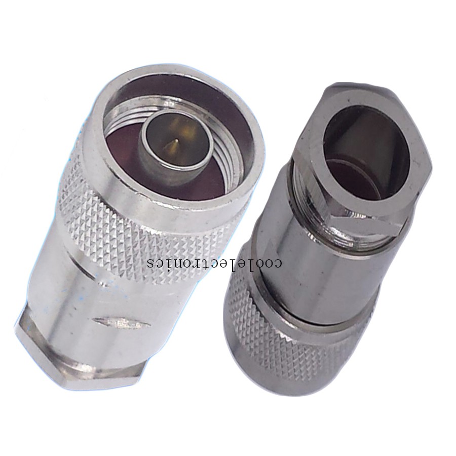2pcs N Connector Plug Male Clamp for Coax Cable RG8 50-7 7D-FB LMR400 RG213 RF Connector ...