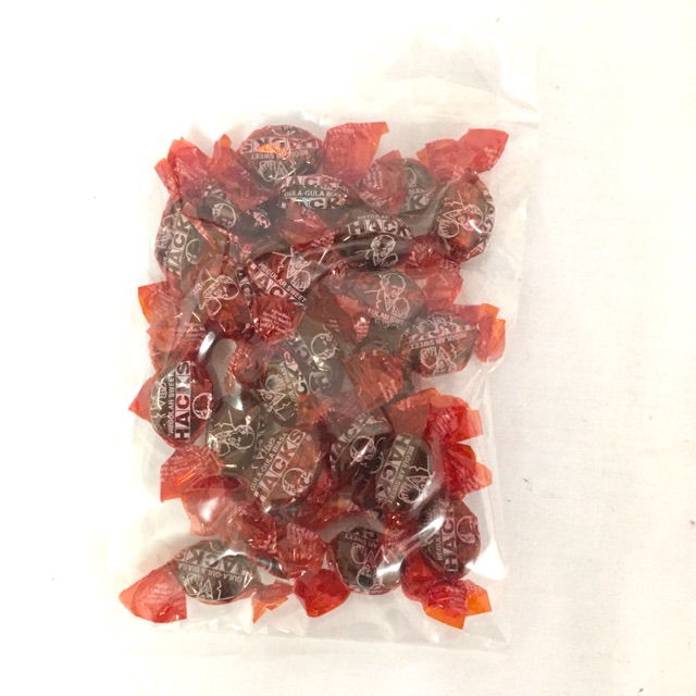 Hacks +-25’s Regular Flavoured Candy Black Colour Childhood Snack Gula ...