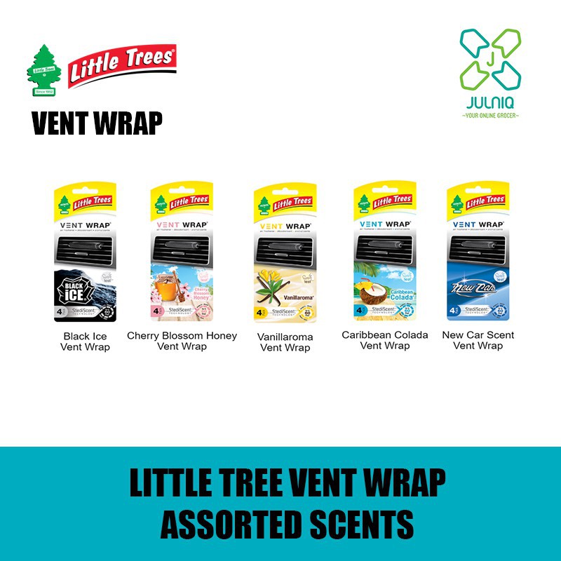LITTLE TREE VENT WRAP FOR CAR [ASSORTED SCENTS] | Shopee Malaysia