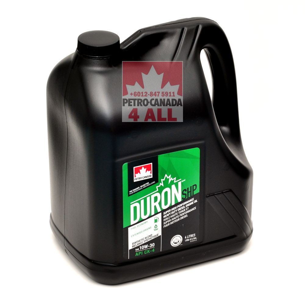 PETRO-CANADA DURON SHP 10W-30 Heavy Duty Engine Oil (4 liter per bottle ...