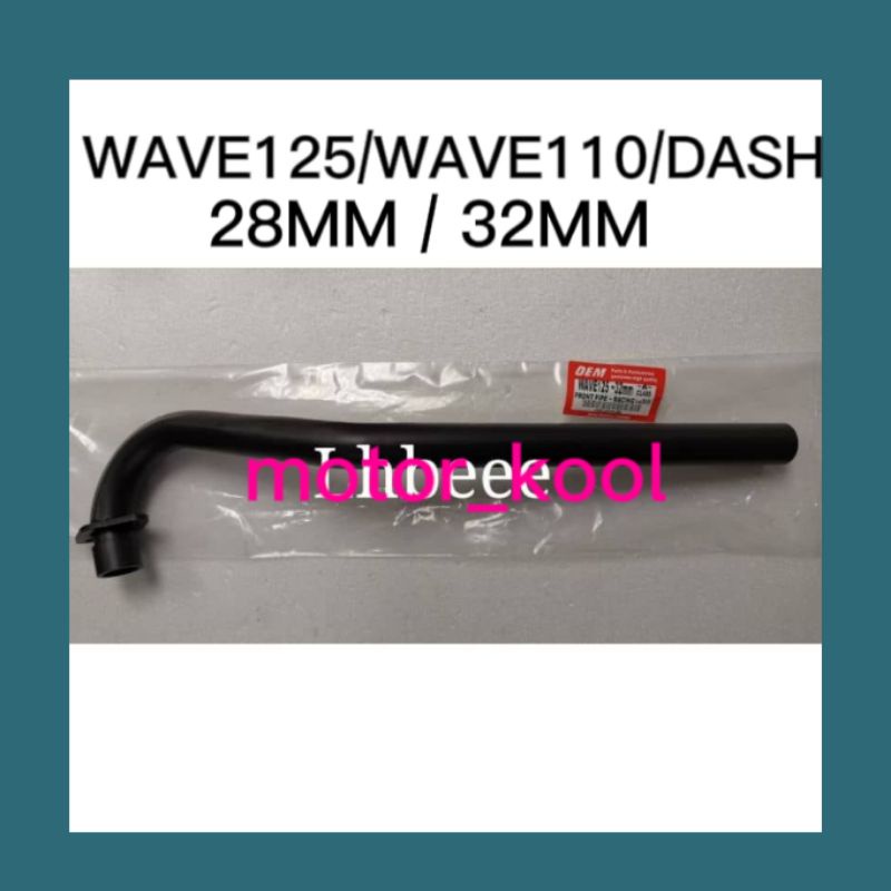 WAVE 125 /WAVE 110 /DASH FRONT PIPE MANIFOLD RACING 28MM /32MM | Shopee ...