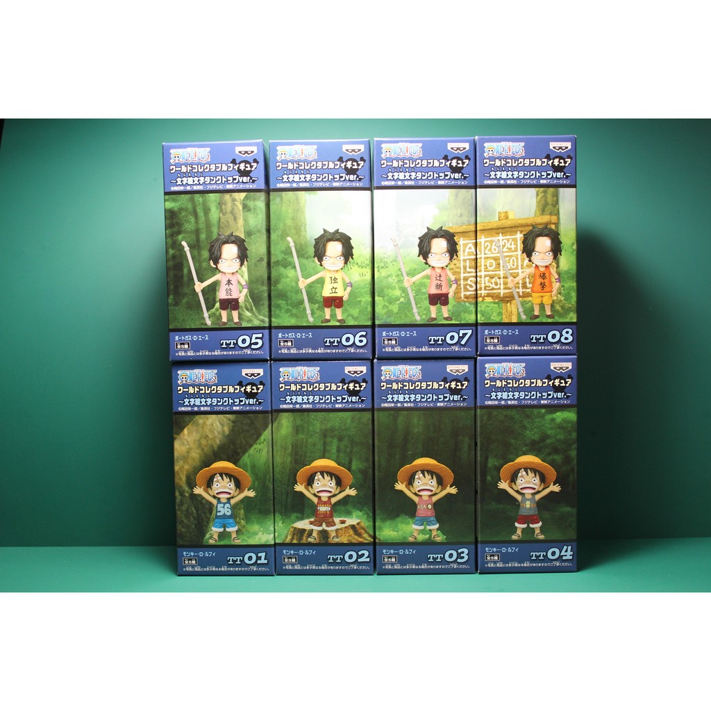 One Piece Jingpin WCF Group Standing Q Version Text Drawing Ace Luffy ...