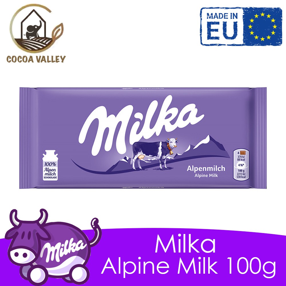 Milka Alpine Milk Chocolate Bar 100g (Made in Germany) | Shopee Malaysia