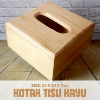 KAYU Pine Wood Tissue Box/Minimalist Wooden Tissue Box/Small Pine Wood ...