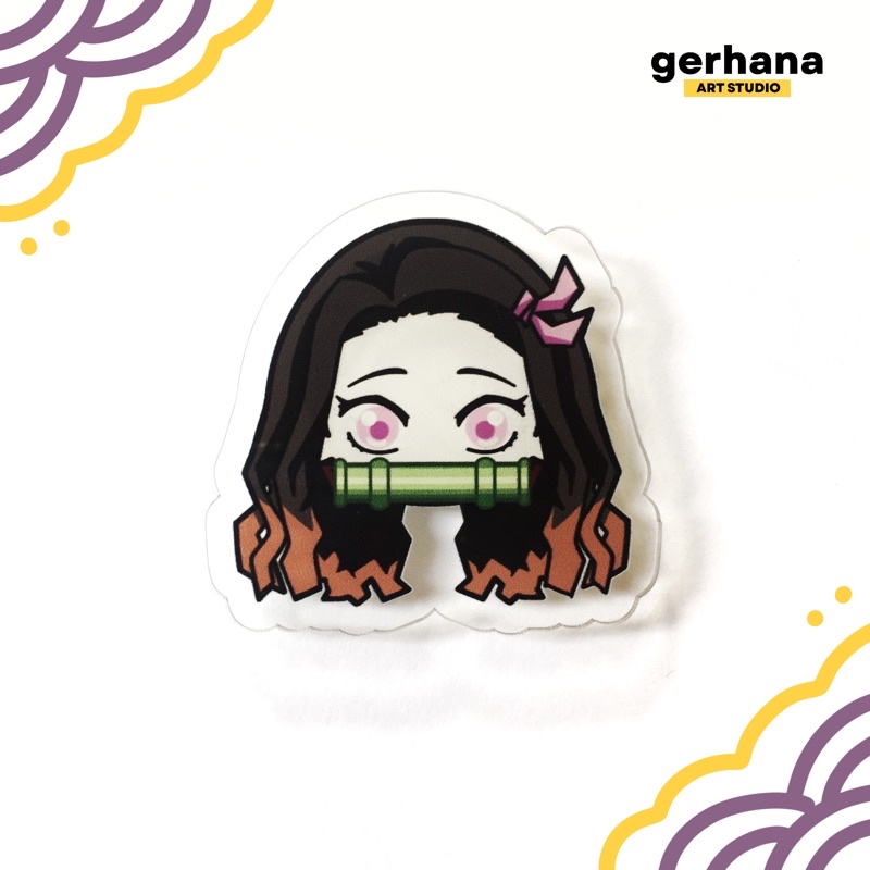 Demon Slayer Acrylic Phone Grip | Tanjiro Nezuko Inosuke Zenitsu ...