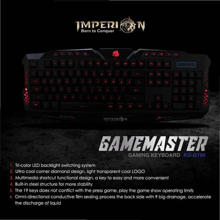 Imperion KG-G180 Game Master Gaming Keyboard Original | Shopee Malaysia