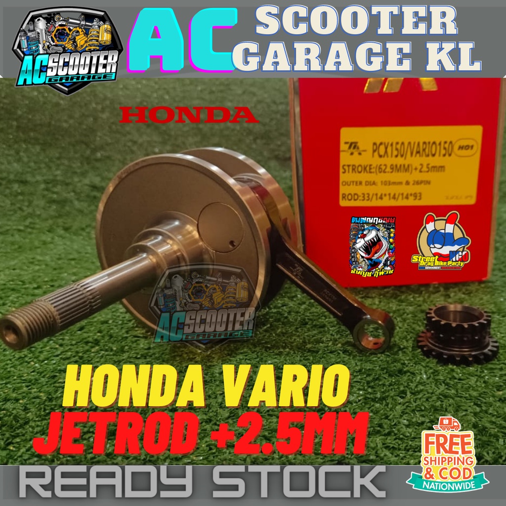 Honda VARIO Performance Jetrod Kit +2.5MM TA Racing Vietnam | Shopee ...