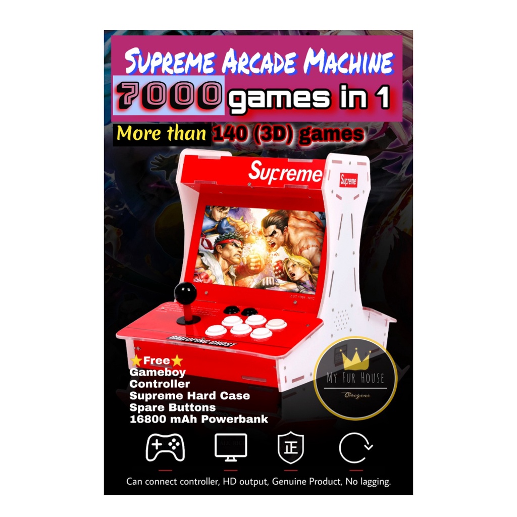 7000 Games Rretro Arcade Machine Supreme Galloping Ghost Gaming Console ...