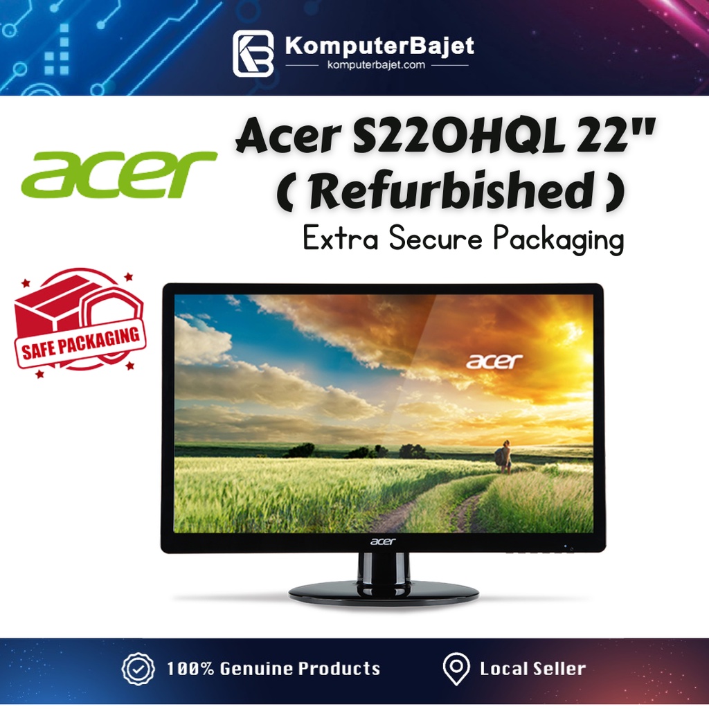 ACER HDMI COMPATIBLE 19 20 22 23 24 INCH USED MONITOR GOOD CONDITION ...