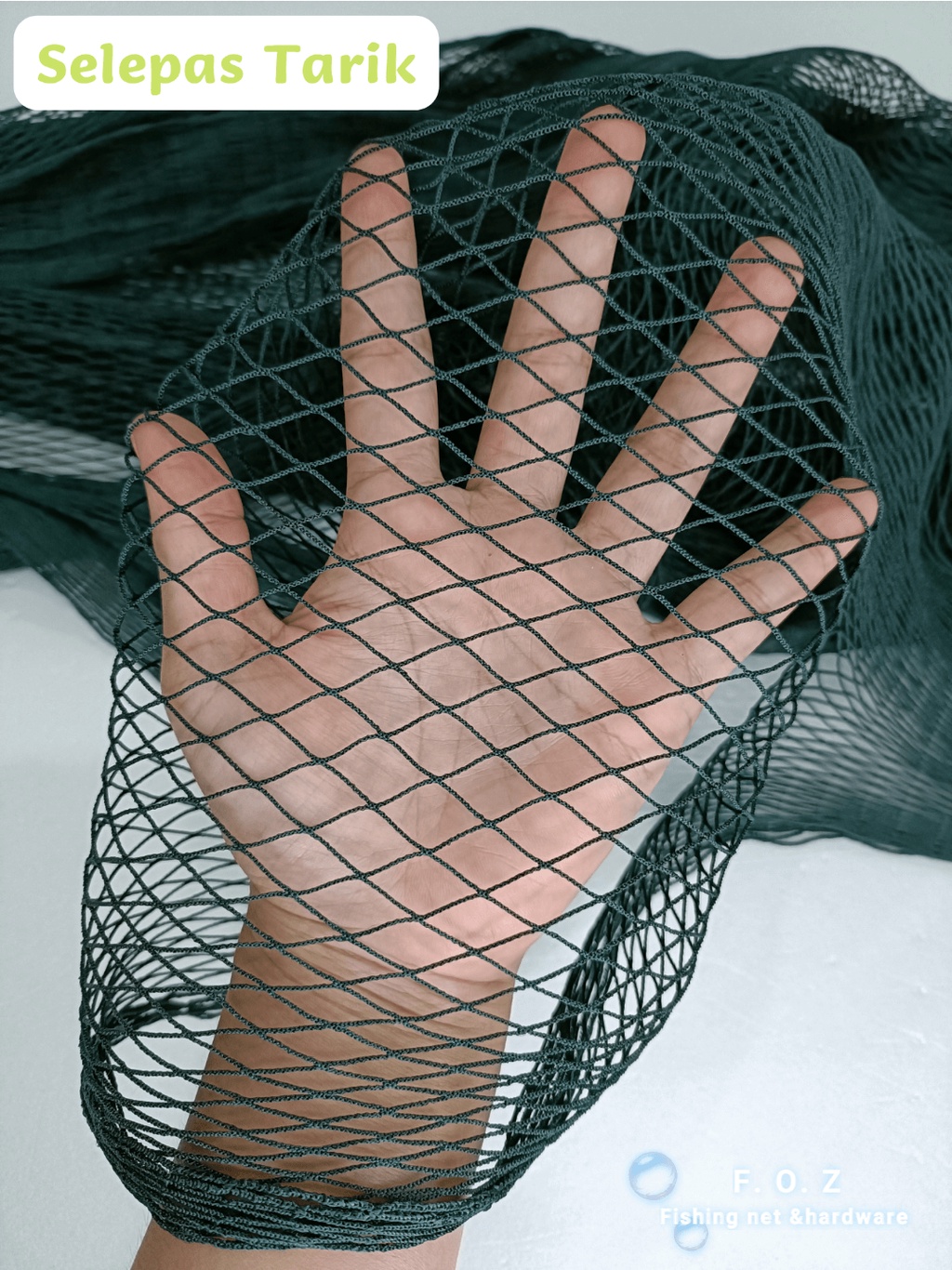 [Satu Gulung] Jaring Pukat Nilon 250/9 x 25mm (1") x 600MD Hijau ...