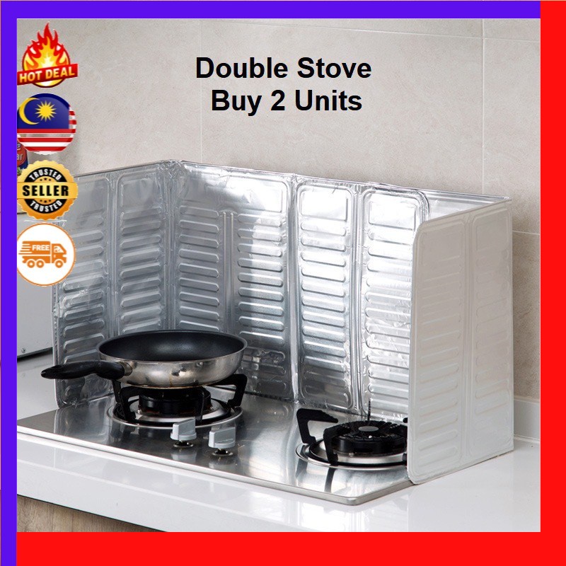 Kitchen oil baffle Aluminium Foil Stove Oil Splash Guard Cooking Oil ...