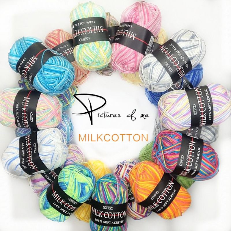 (🇲🇾 STOCK) 3PLY MIX COLOR - MILK COTTON YARN | Shopee Malaysia