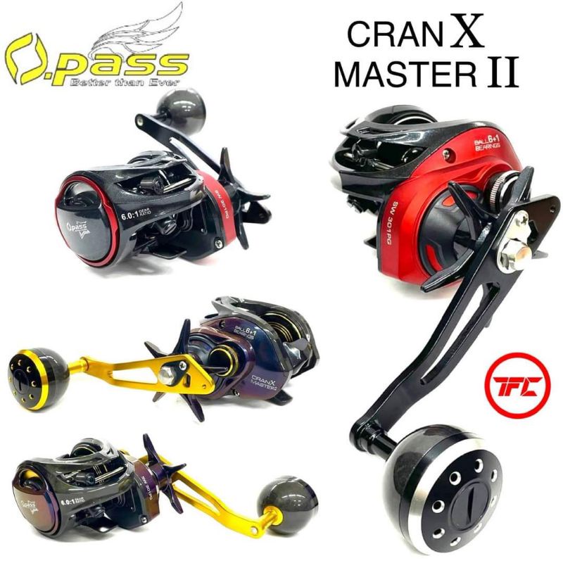 OPASS CRANX MASTER II SW BAIT CASTING REEL FREE DOUBLE HANDLE JIGGING ...