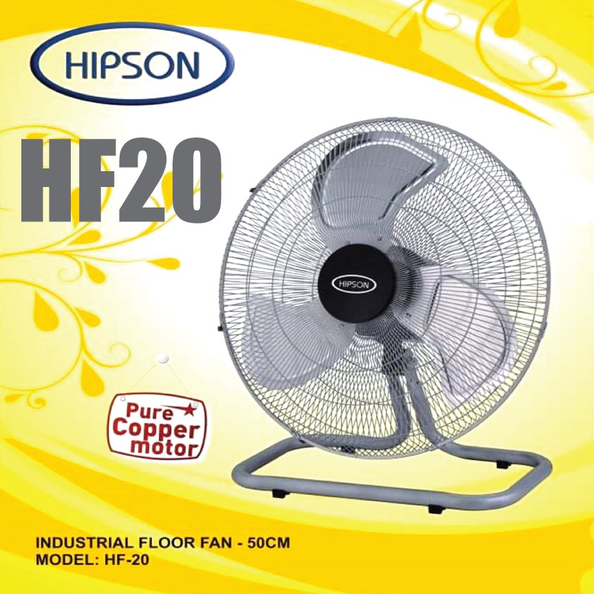 Hipson 20" Industrial Stand / Wall / Floor Fan Silver | Shopee Malaysia