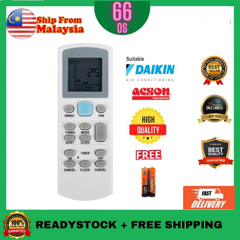 NEW DAIKIN ACSON Aircon Air Conditioner Remote Control ECGS02 ECGS02-i ...