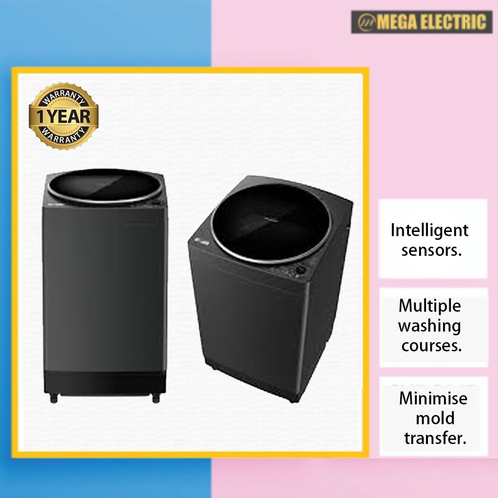 Sharp Washing Machine (8KG) Fully Auto Top Load Washer No Hole Washing ...