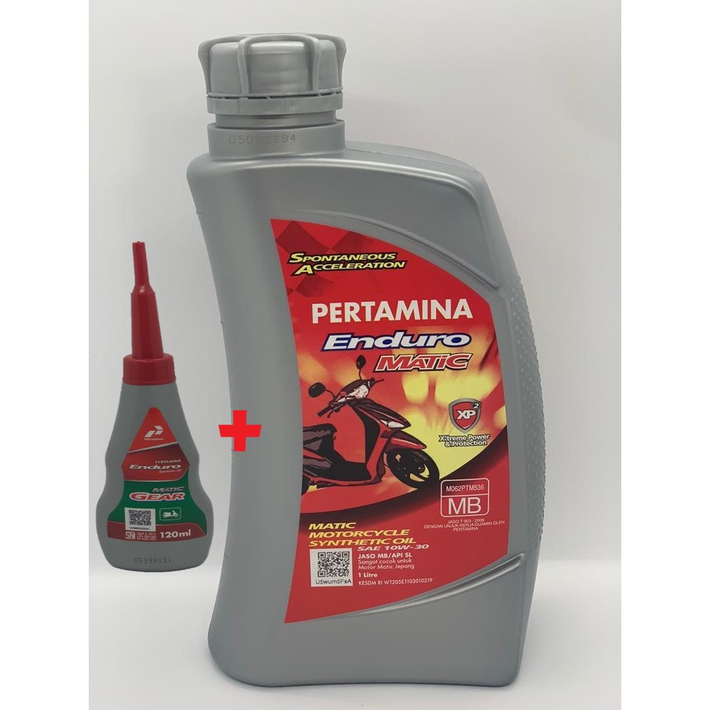 🔥100% ORIGINAL🔥PERTAMINA ENDURO MATIC SYNTHETIC OIL SAE 10W-30 + ENDURO ...