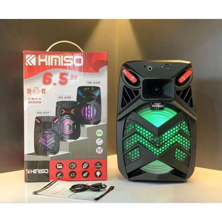Kimiso QS-637 6.5' inch Wireless Portable Bluetooth Speaker With Led ...