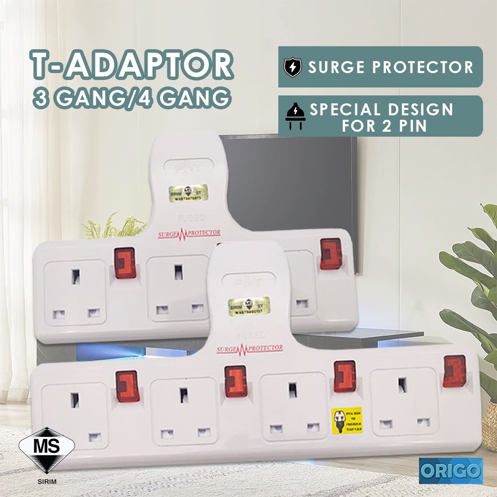 PNT 3 Way & 4 Way Multi Adapter Socket Plug - With LED Indicator ...