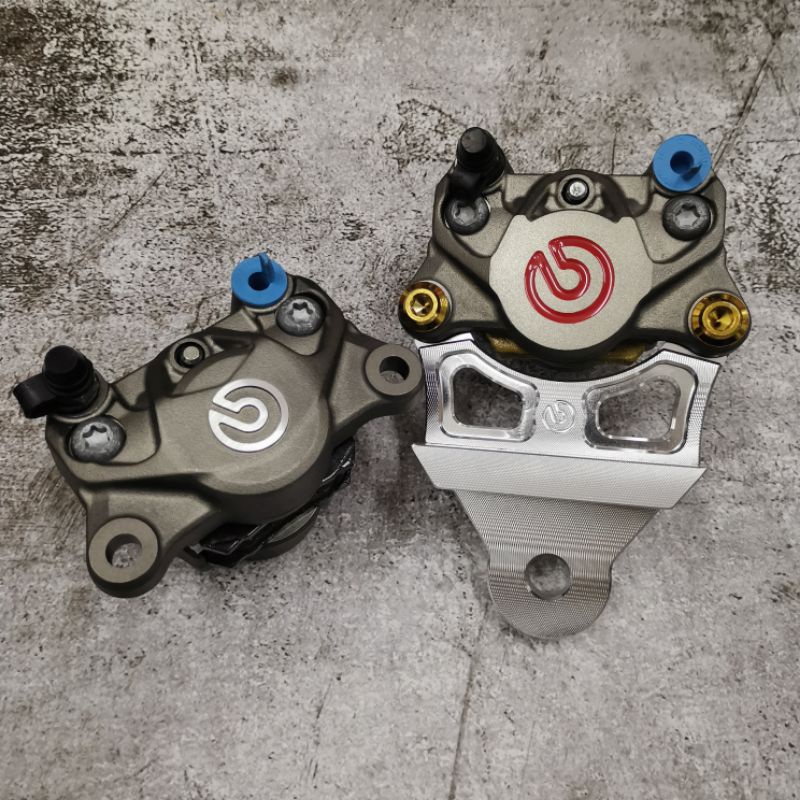 Suzuki Raider Brembo P34 Red Logo P34 Silver With Bracket Rear Bracket ...