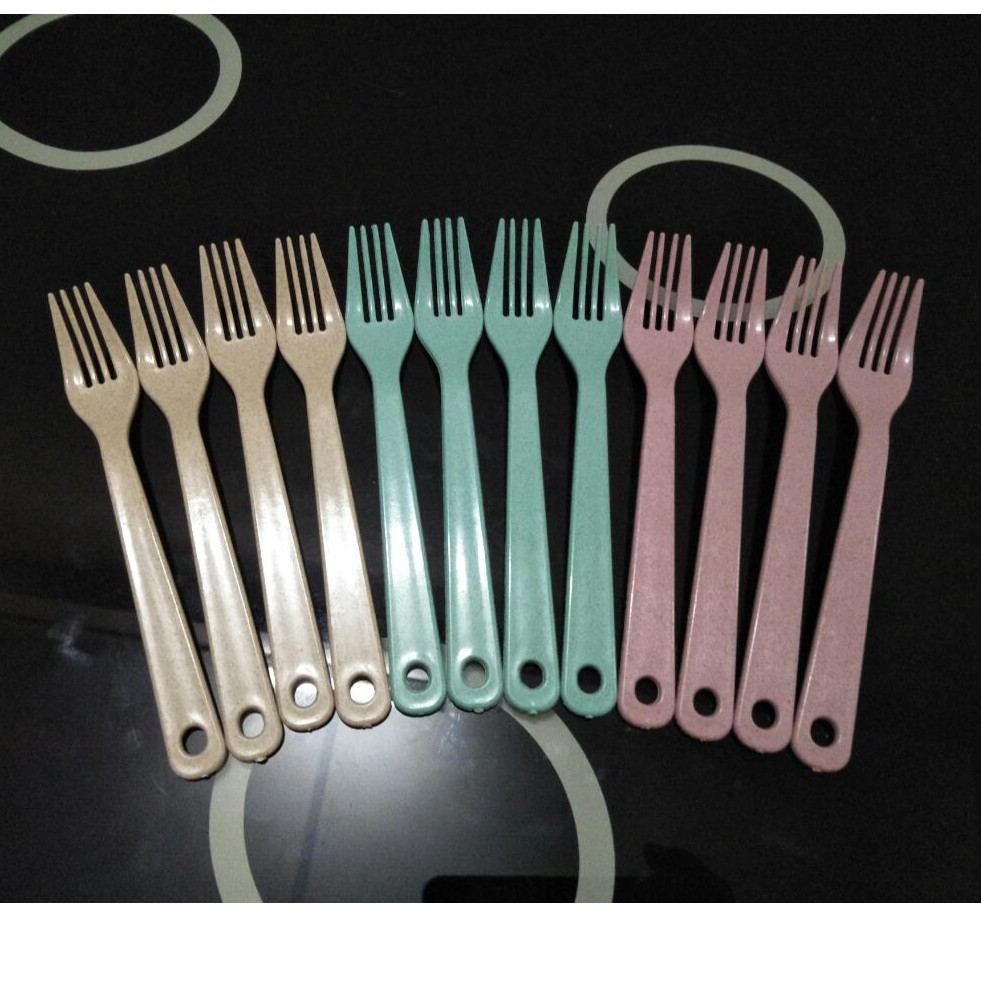 [S12] SUDU PLASTIK SET 12PC/ SUDU & GARFU / SUDU TEBAL & COMEL / SENDOK ...