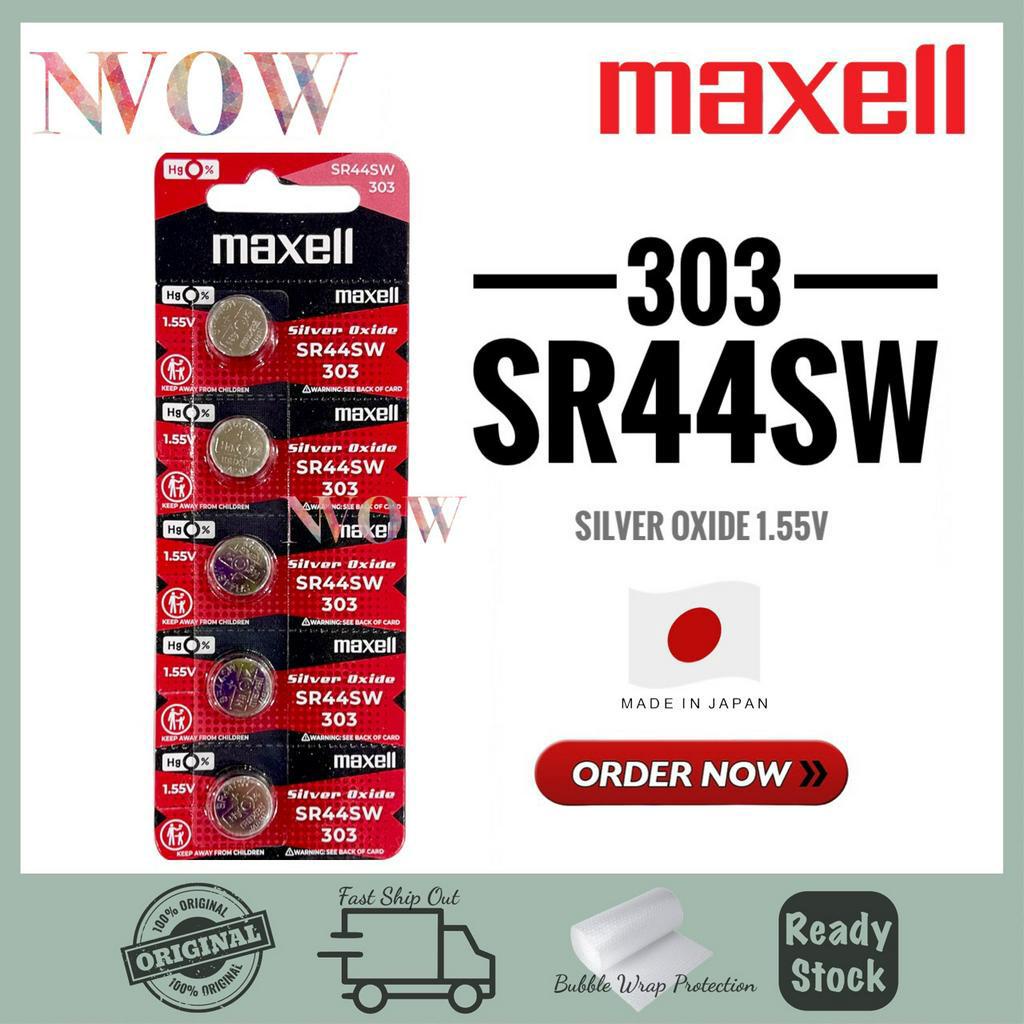 Maxell SR44SW 303 Silver Oxide 1.55V Battery JAPAN (100% Genuine) | Shopee Malaysia