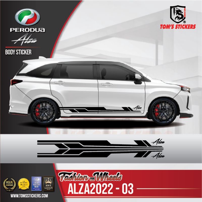 👍 PERODUA ALZA 2022 CAR BODY STICKER SET ALZA2022 - 03 | Shopee Malaysia