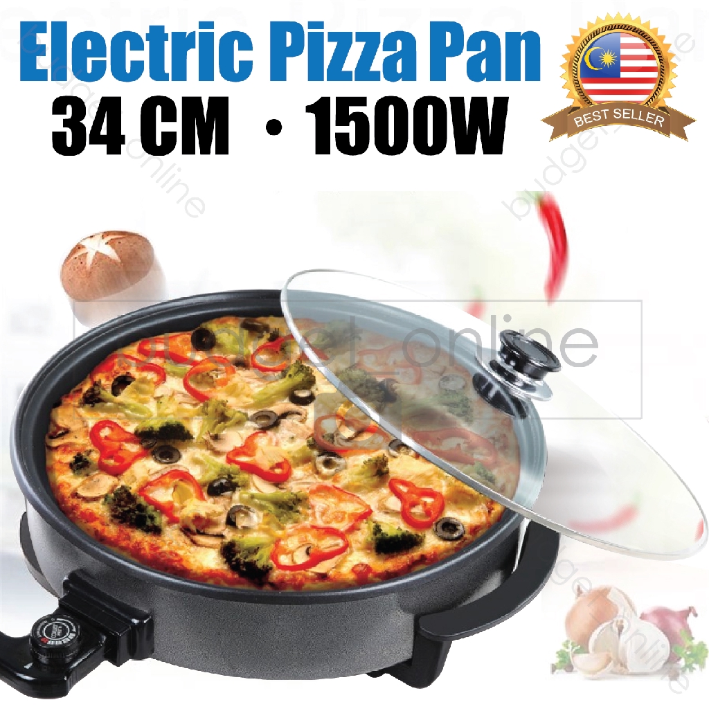Multifunction Electric Pizza Maker Pan Non-Stick Multi Cooker 1500W ...