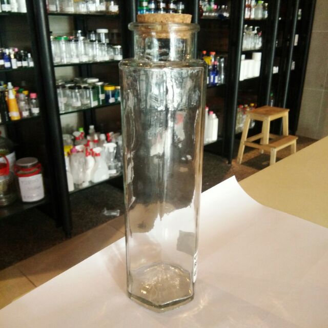 (48 Botol) Glass Bottle 350ML With Cork Cap Botol Kaca Penutup Gabus ...