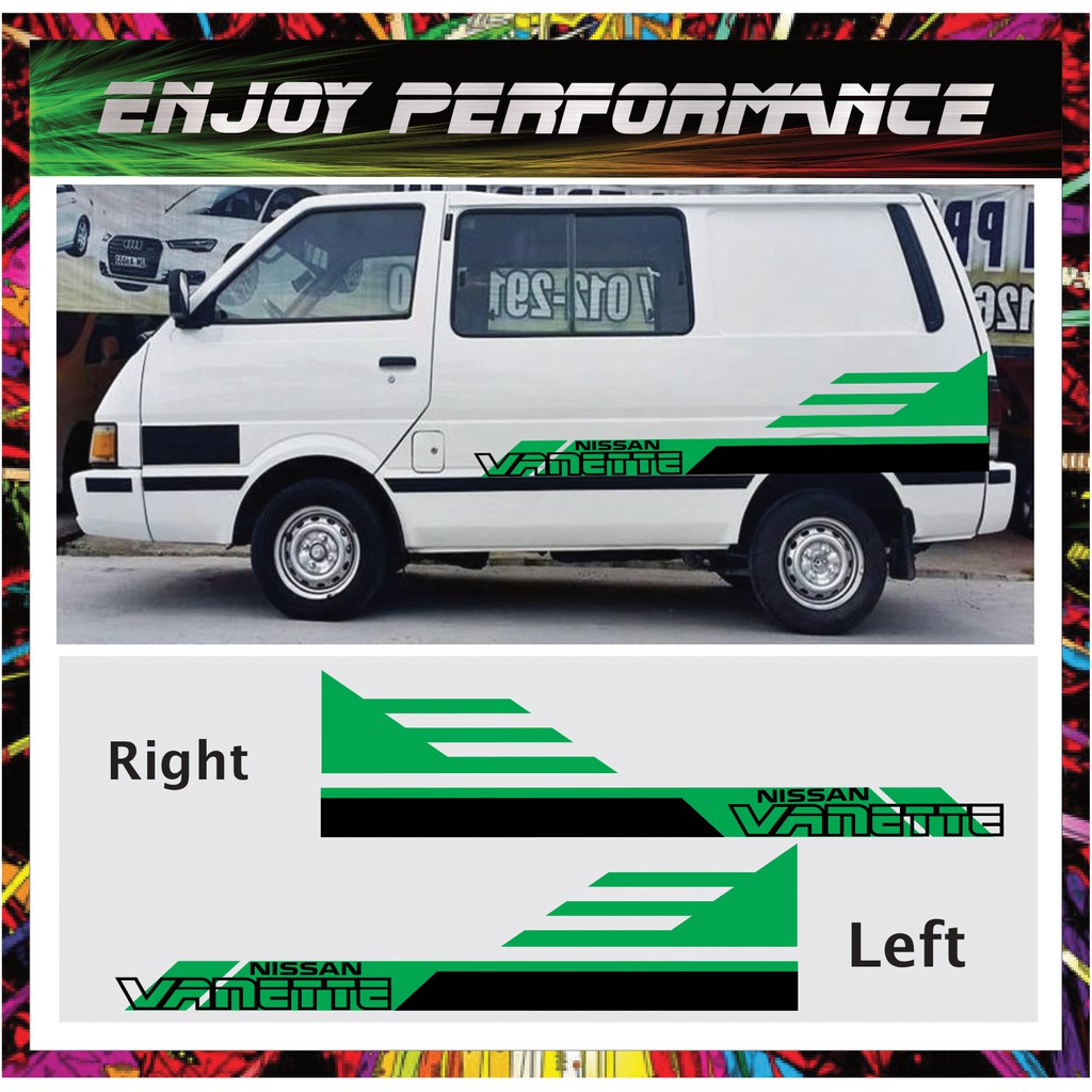1 Set Vanette Design Side Body Sticker Cutting | Shopee Malaysia