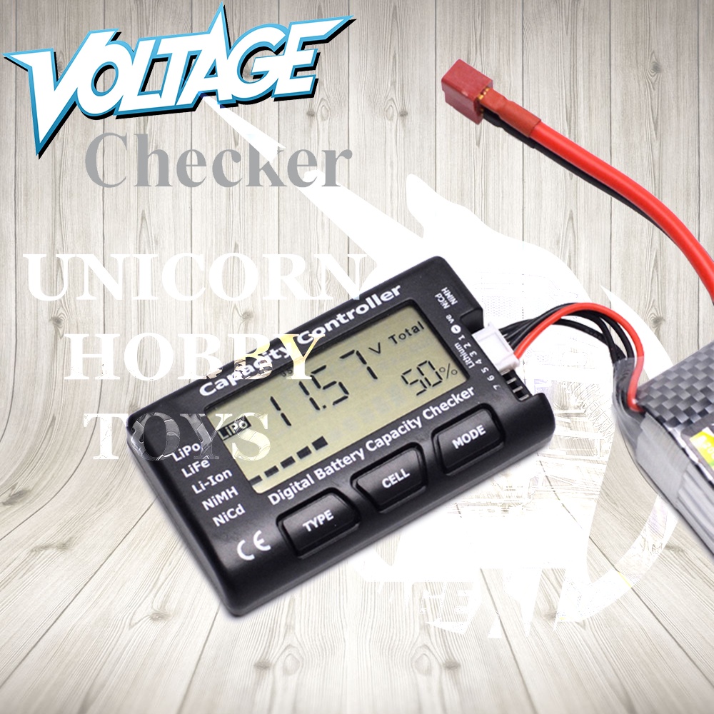 Rc Cell Meter 7 LCD Digital Battery Capacity Voltage Checker for lipo ...