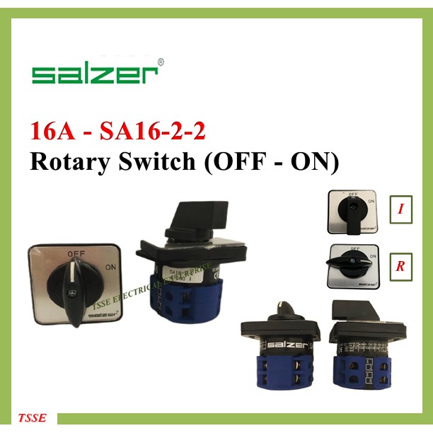 #SALZER Rotary Switch 16A 2pole OFF-ON Isolator / Selector Switch ...