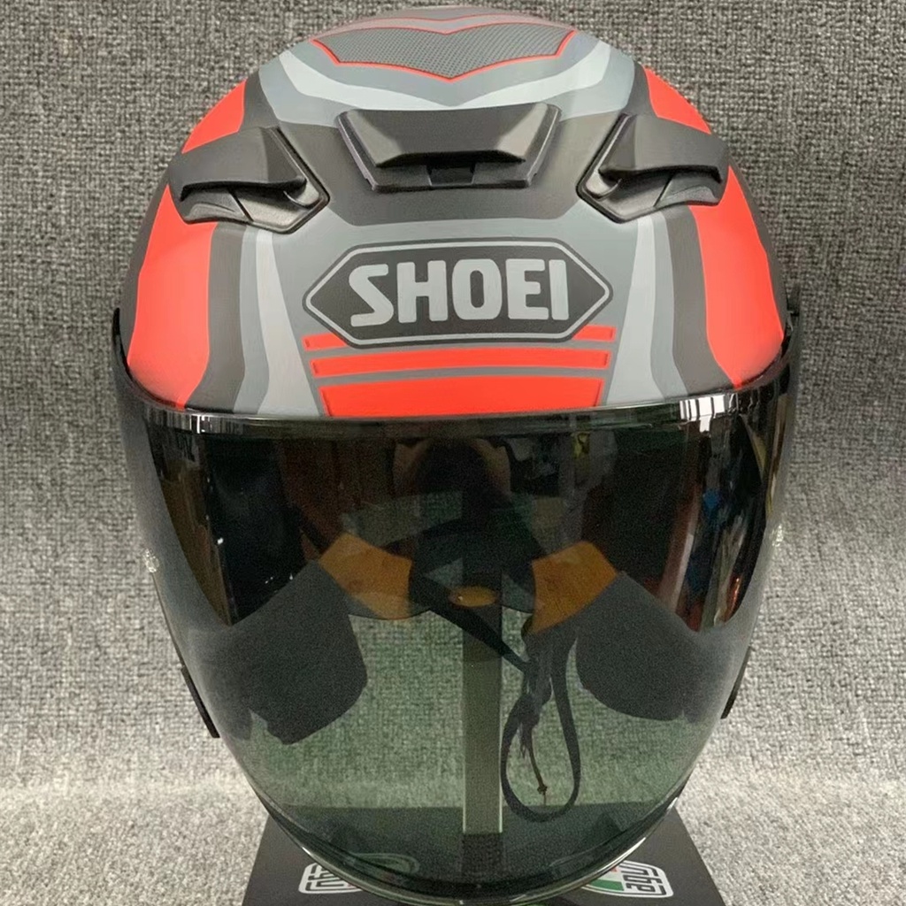 New SHOEI Half Helmet SHOEI J-Cruise II Red Black Half Face Helmet ...