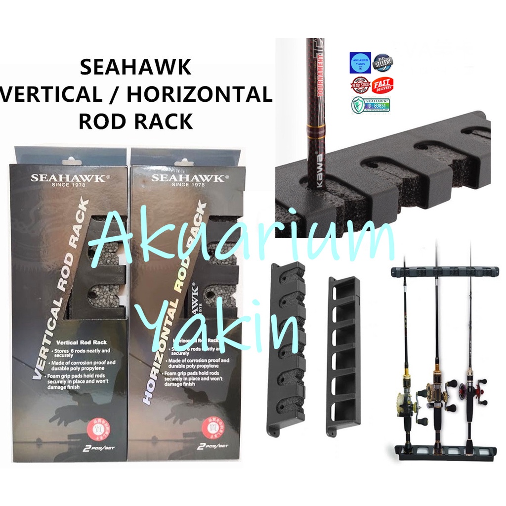 4077 SEAHAWK VERTICAL / HORIZONTAL ROD RACK FISHING ROD STAND HOLDER ...