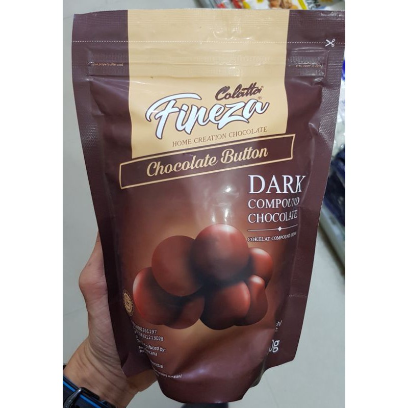 HITAM Colatta FINEZA Chocolate Button 400gr - Dark Chocolate Compound ...