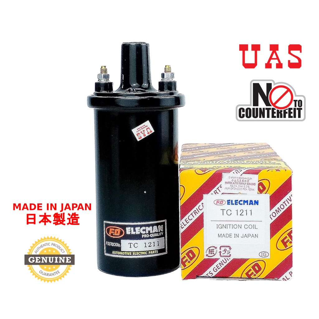 FD ELECMAN Ignition Coil TC1211 500 Proton Saga 12V Iswara NISSAN ...