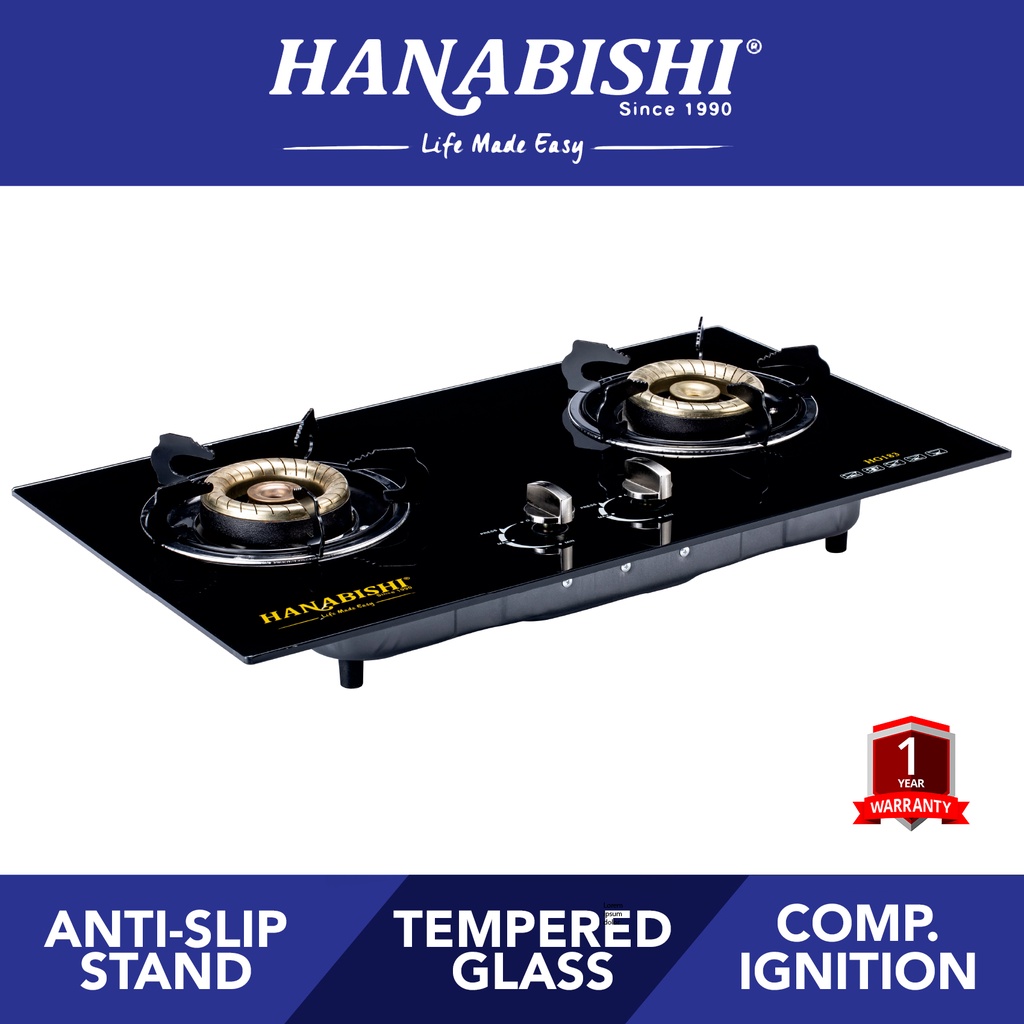 Hanabishi Tempered Glass - HOB Double Burner HG183 | Shopee Malaysia