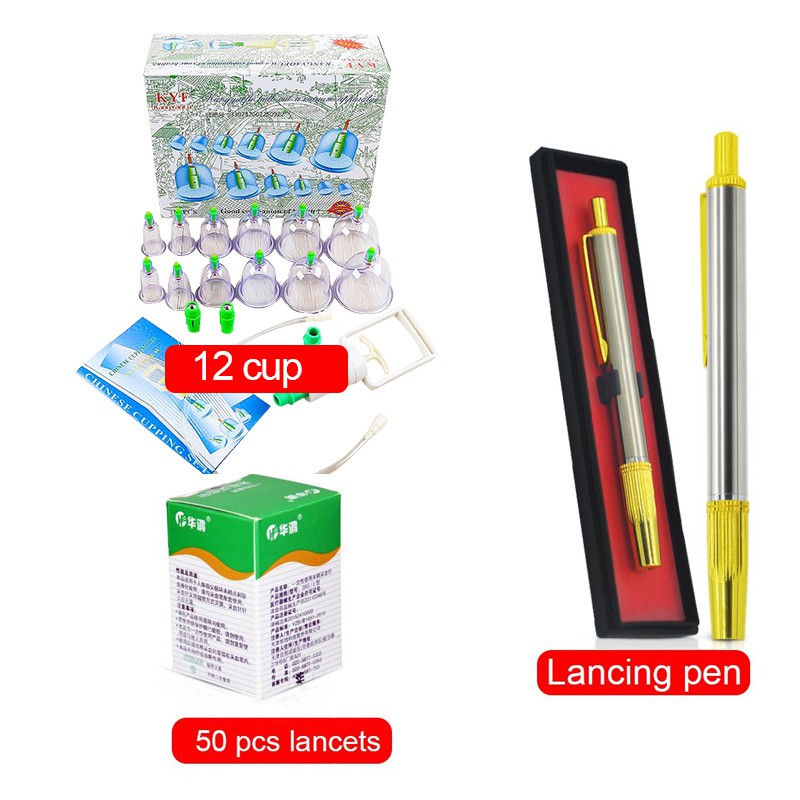 Chinese Cupping Therapy Full Set Set Bekam Lengkap + Pen Bekam + 50pcs ...