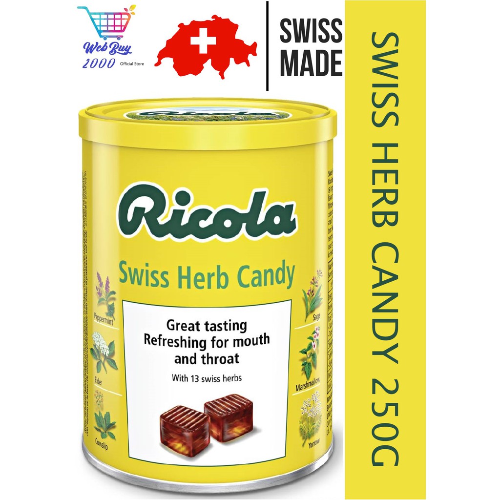 RICOLA SWISS HERB CANDY 250G (CANDY LOZENGES / GULA -GULA) (糖果) | Shopee Malaysia