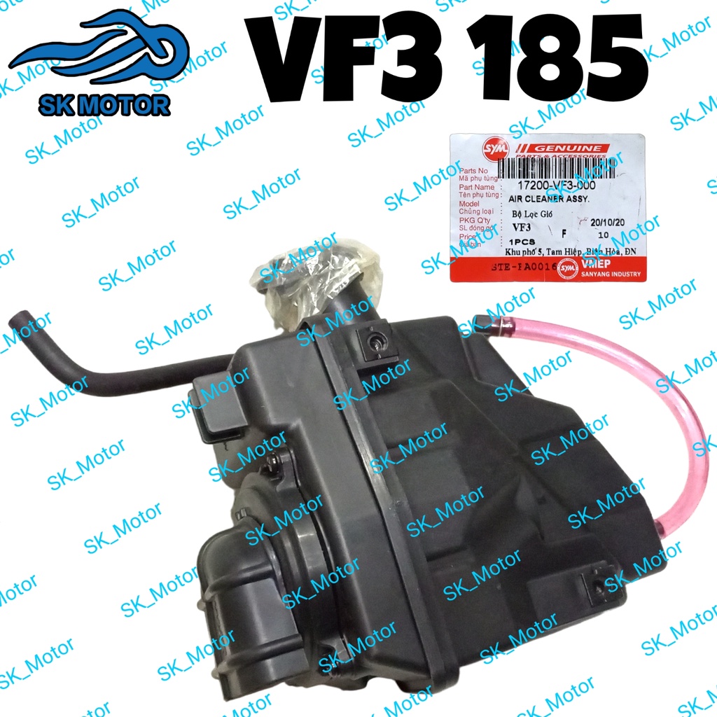 SYM VF3i VF3 185 i Original Air Filter Cleaner Box Kotak Penapis Angin Full Set 17200-VF3 HTA ...
