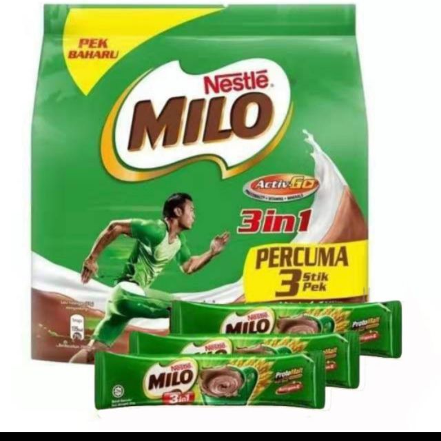 Nestle MILO 3 in 1 Active-Go (33gx21s) | Shopee Malaysia