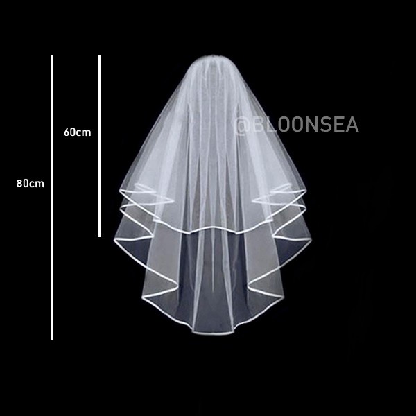 Veil Nikah Crown Tiara Veil Tunang Veil Kahwin Veil Pengantin Bridal ...