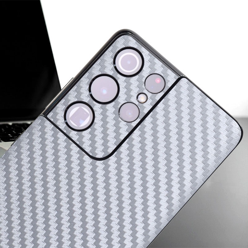 Carbon Fiber Decal Skin for Samsung Galaxy S22 S23 S24 Ultra Plus Back ...