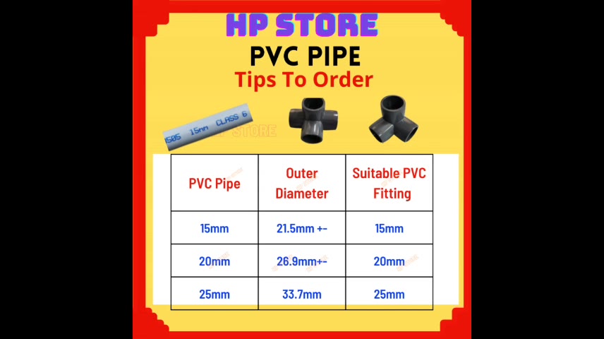 Grey PVC Pipe Grey Tebal Sederhana Nipis Size: 1/2" = 15MM / 3/4" = 20MM / 1" = 25MM CLASS: D, 6 ...