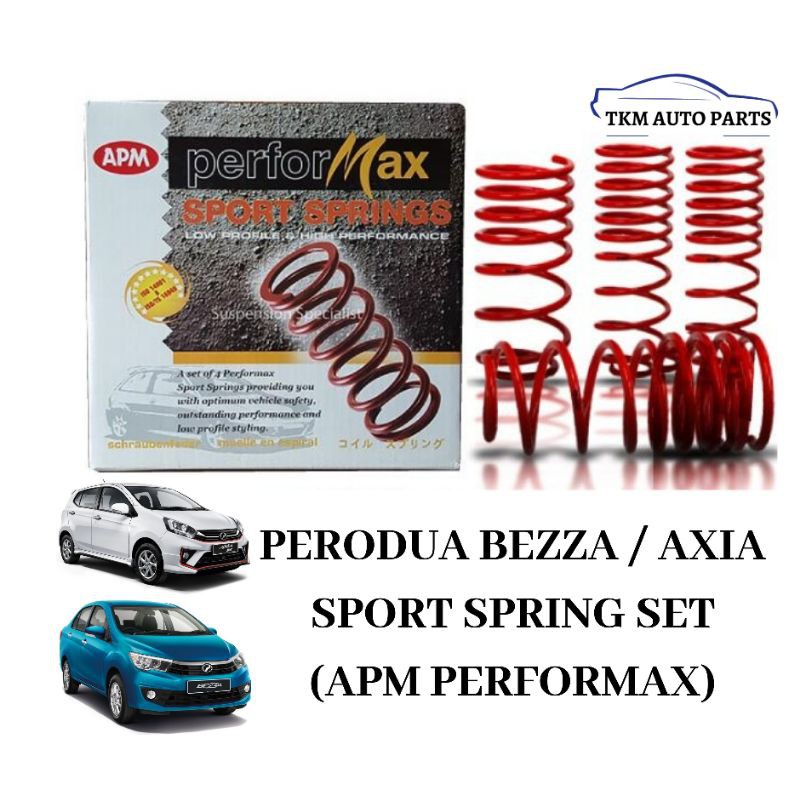 PERODUA AXIA / BEZZA SPORT SPRING SET (APM PERFORMAX) | Shopee Malaysia