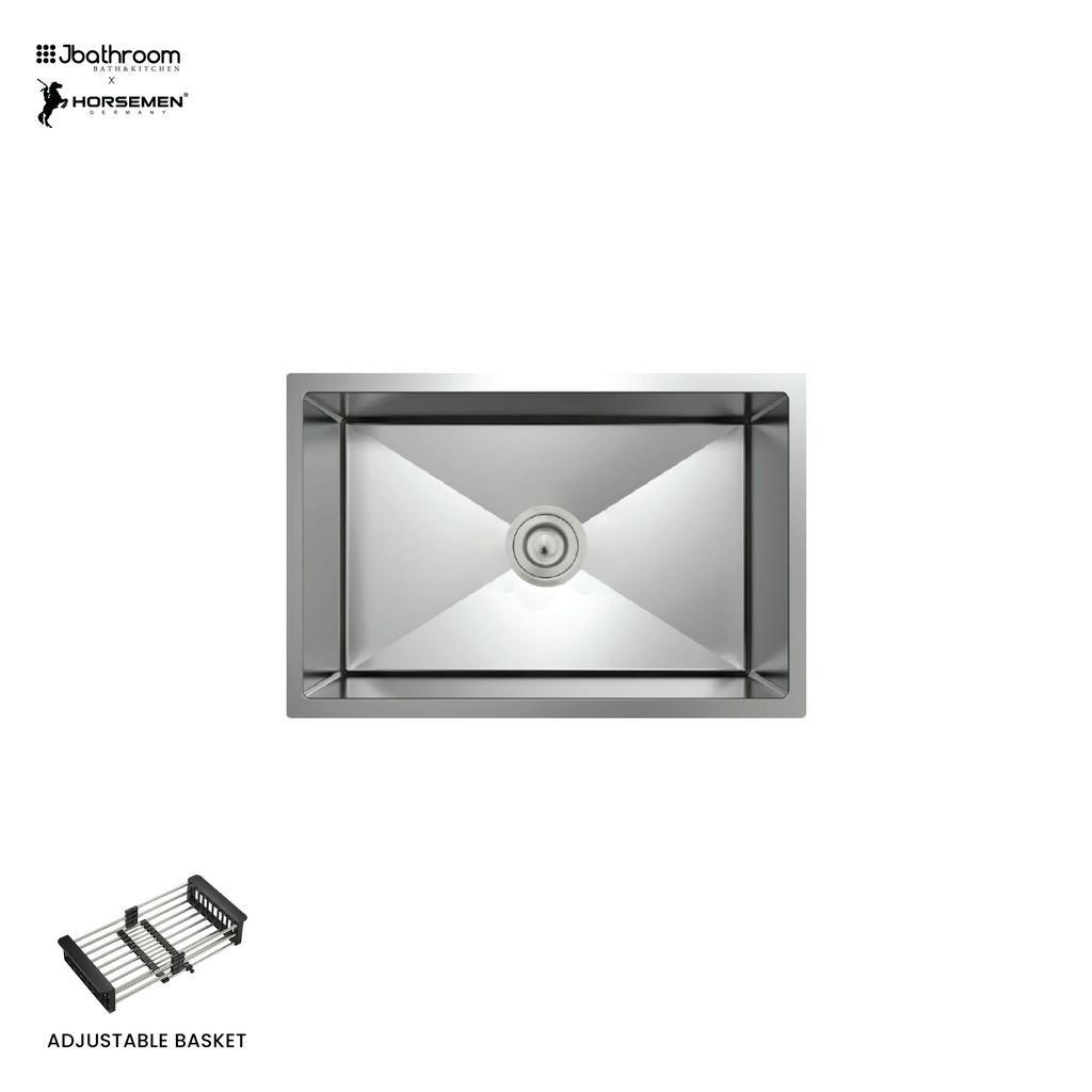 Horsemen HM-SB-6545A-ST single bowl stainless steel kitchen sink 650mm ...