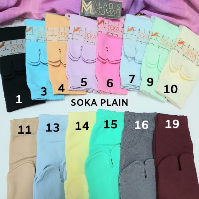 Stokin Soka plain soka basic berjari Stokin Cotton Stokin Muslimah Sale ...