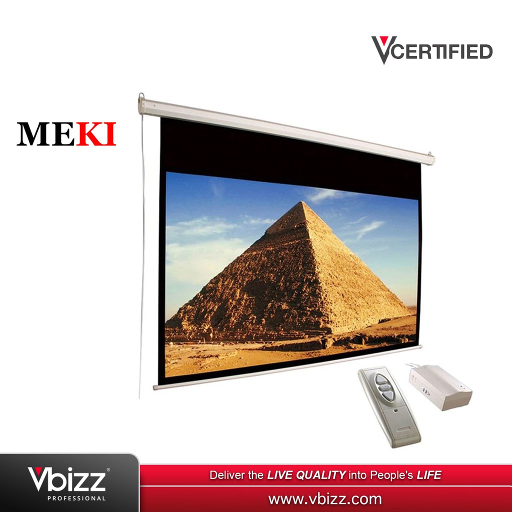 MEKI 96"x96" (8'x8') Motorized Projector Screen - Matte White | Shopee ...