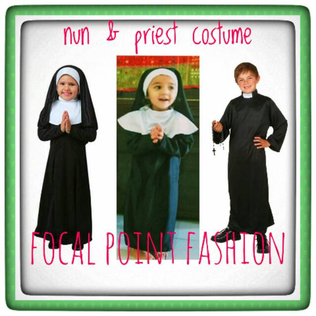 Costume-pendeta-monkey-children-nun-priest-halloween-costume | Shopee ...
